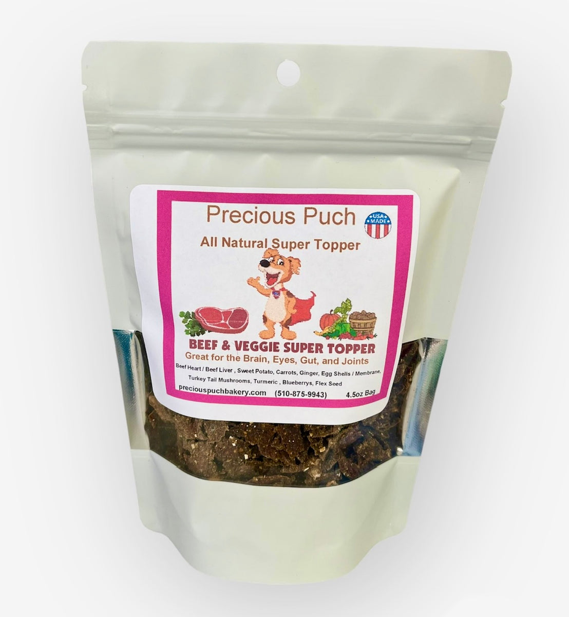 Beef & Veggie Super Topper – Precious Puch Doggy Bakery
